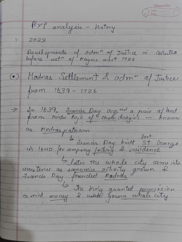 Hist Notes Till Unit 3 (Vedant) | PDF