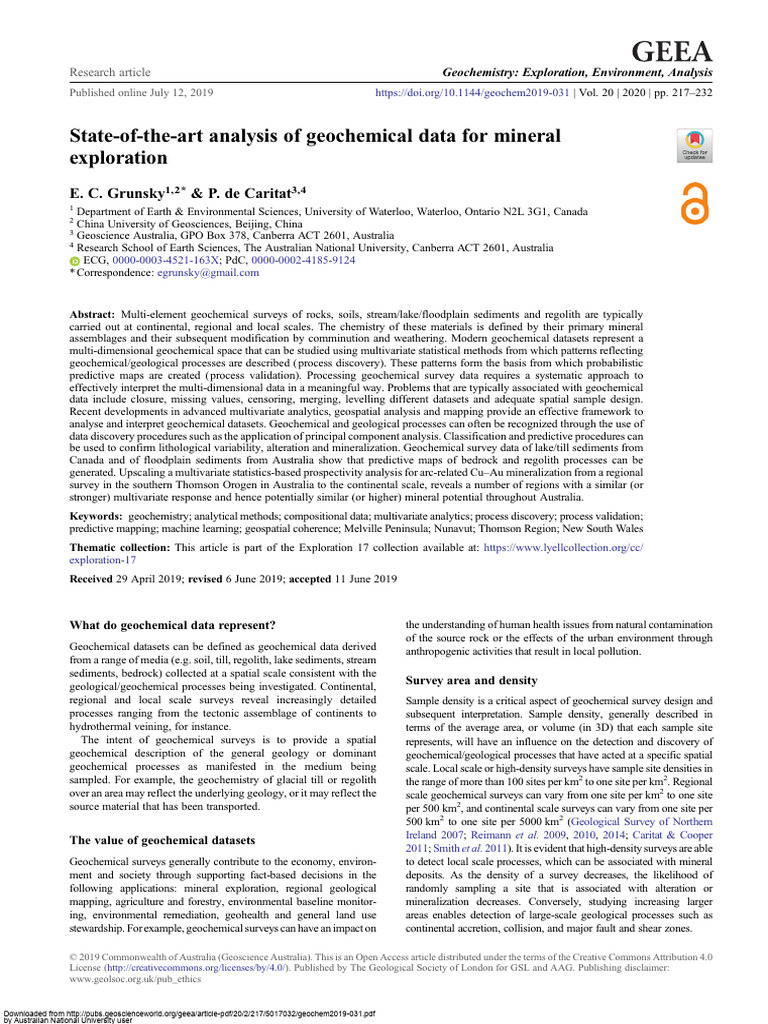 Geochemistry For Mineral Exploration | PDF | Geochemistry | Spectroscopy