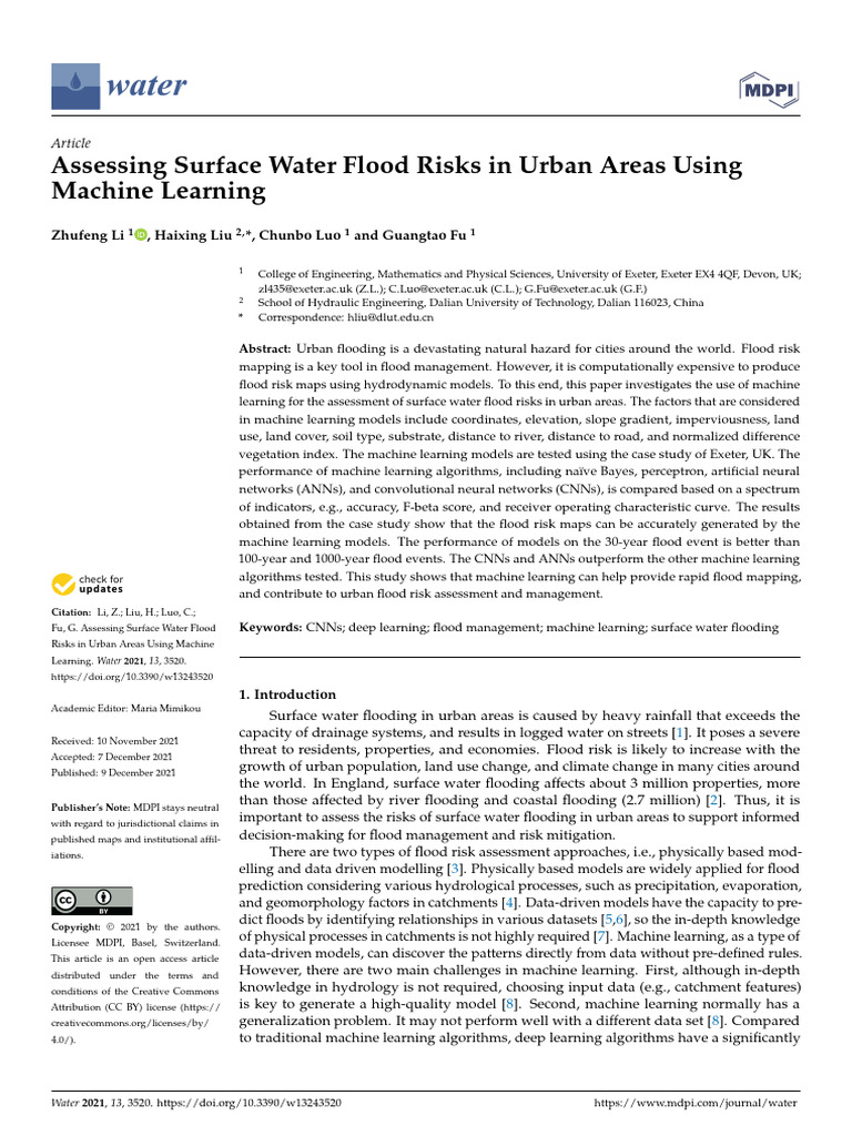 Assessing Surface Water Flood Risks in Urban Areas Using | PDF ...