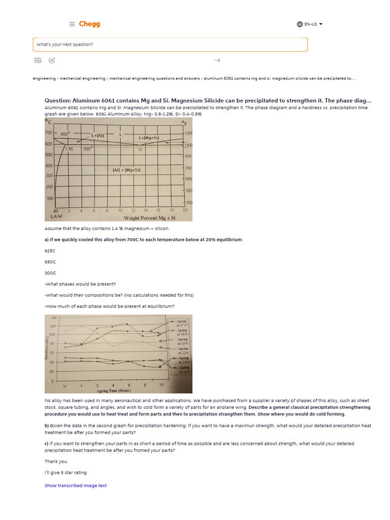 Aluminum 6061 Phase Diagram Analysis | PDF | Heat Treating | Magnesium