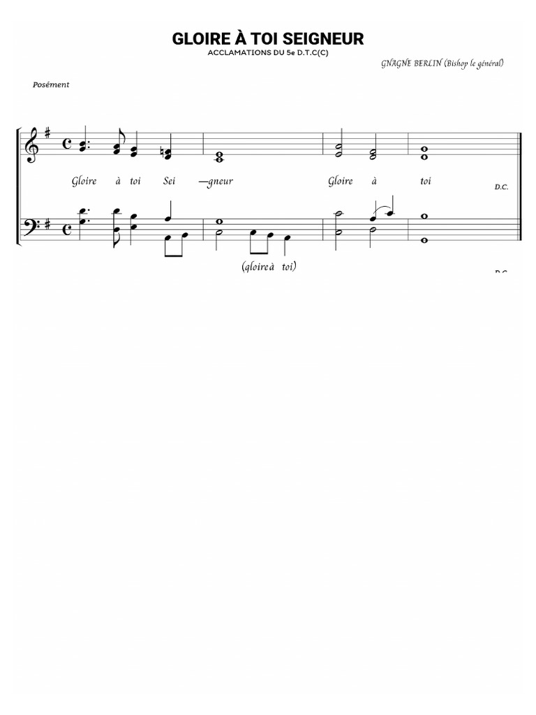 Gloire A Toi Seigneur 20250403 134854 | PDF