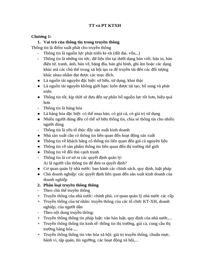TT Và PT KTXH | PDF