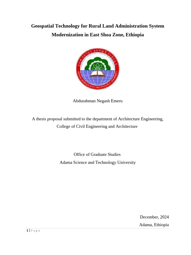 Final Thesis Proposal | PDF | Geographic Information System | Thesis