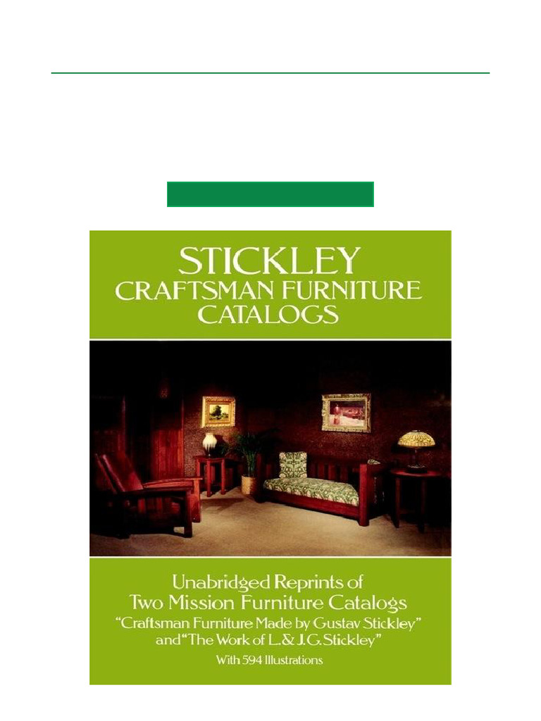 Stickley Craftsman Furniture Catalogs High-Resolution PDF Download | PDF