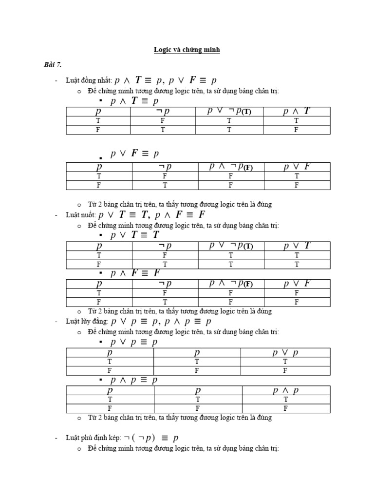 Logic Và CH NG Minh | PDF