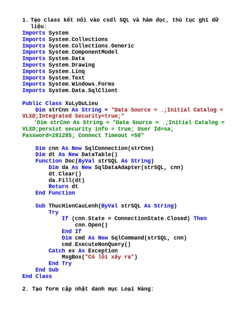 Bai Tap Thuc Hanh Thuc Tap SQL | PDF | Computer Science | Software