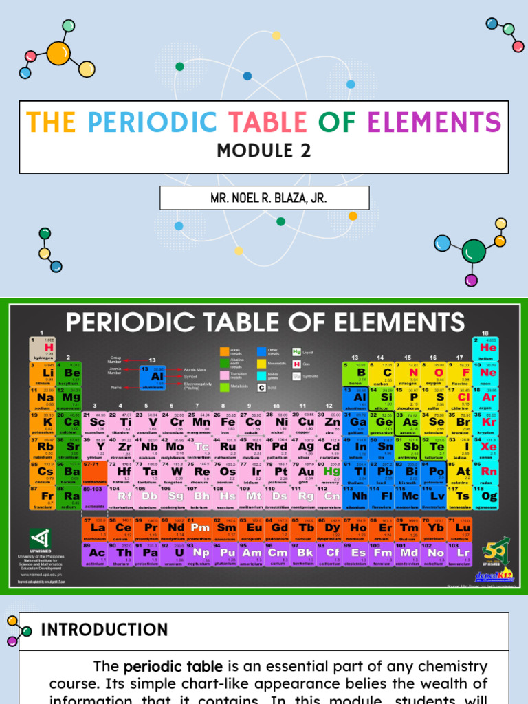 Module-2-The-Periodic-Table-of-Elements | PDF | Periodic Table | Chemical Elements