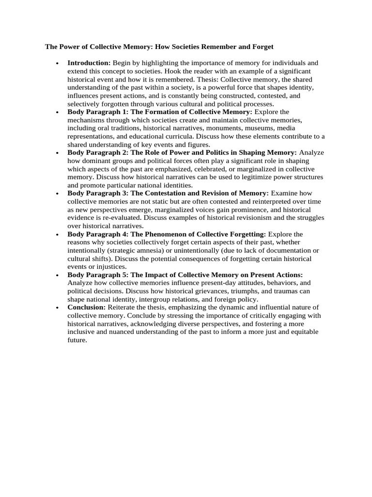 The Power of Collective Memory | PDF | Memory | Narrative