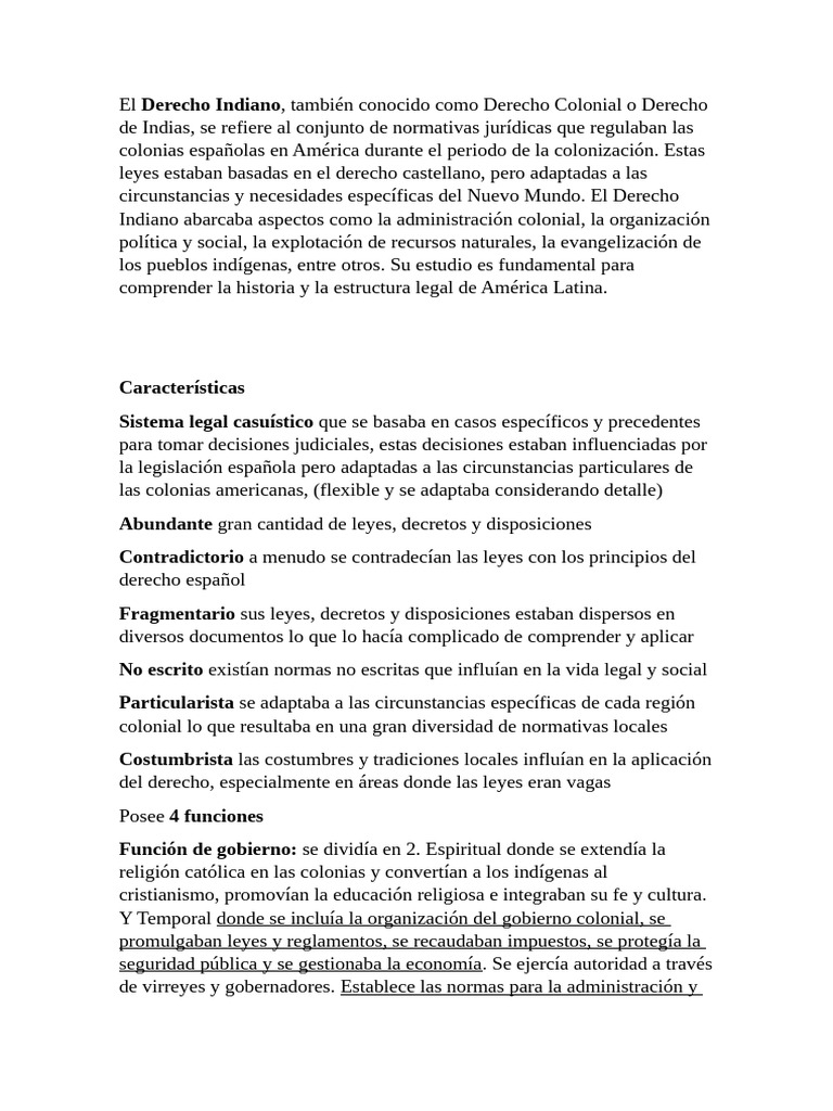Derecho Indiano Waza | PDF | Colonialismo | Nueva españa