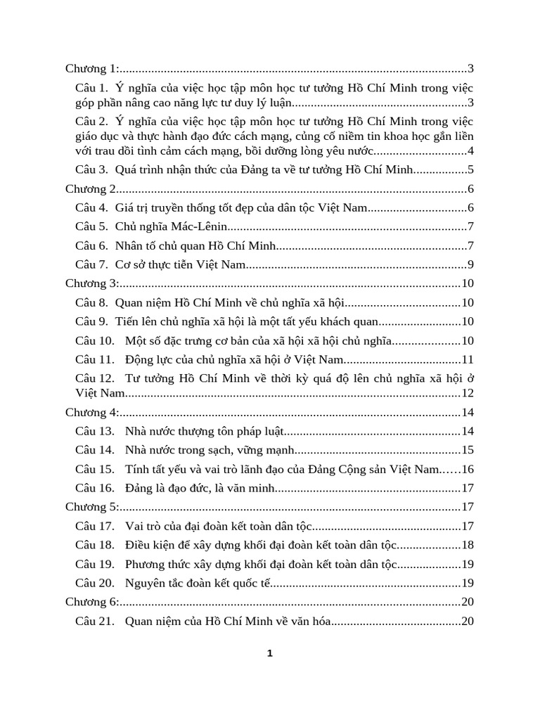 Đề cương TTHCM (AutoRecovered) | PDF