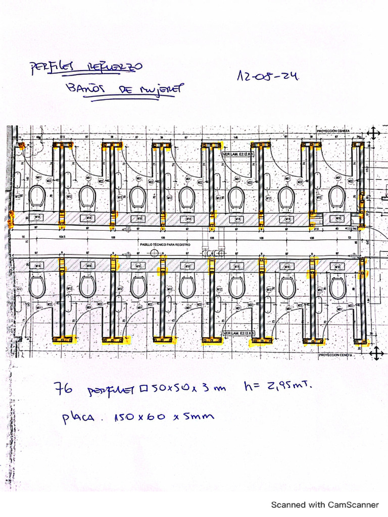 Refuerzos verticales baÃ±o mujeres -2 | PDF