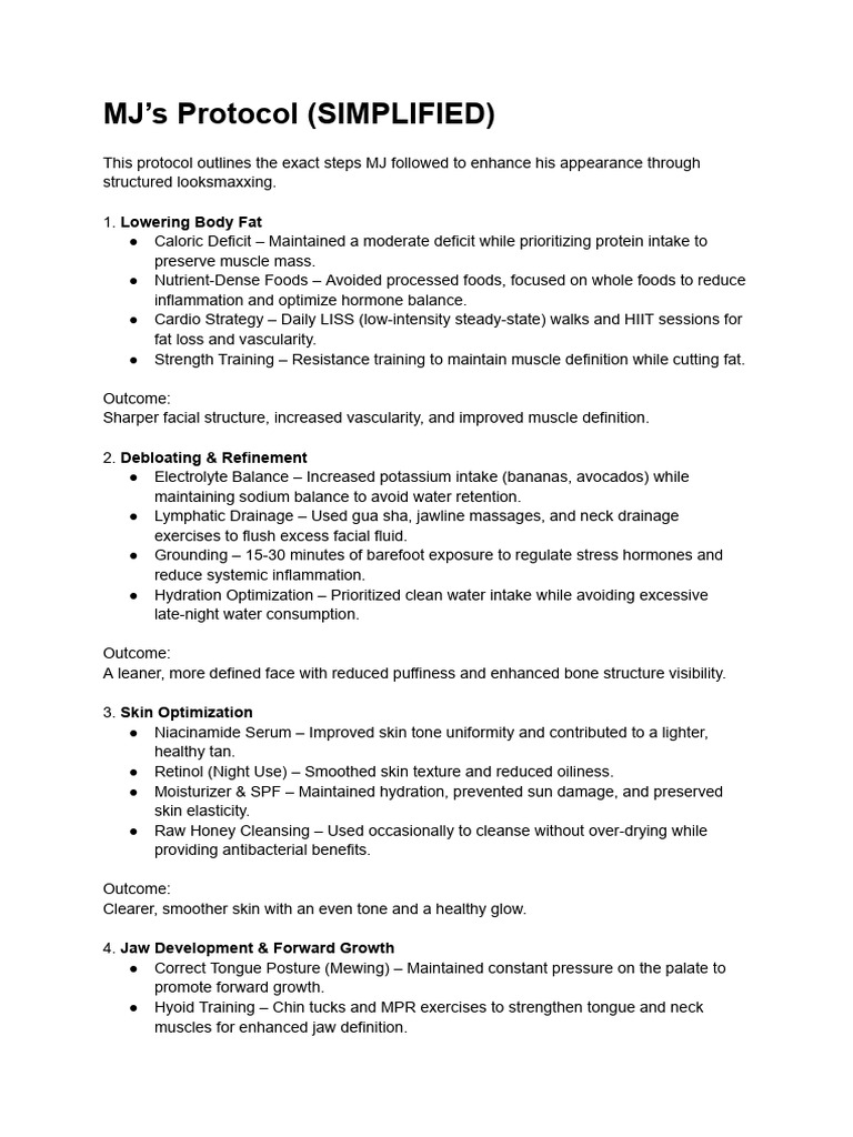 Mj's Protocol (Simplified) | PDF | Strength Training
