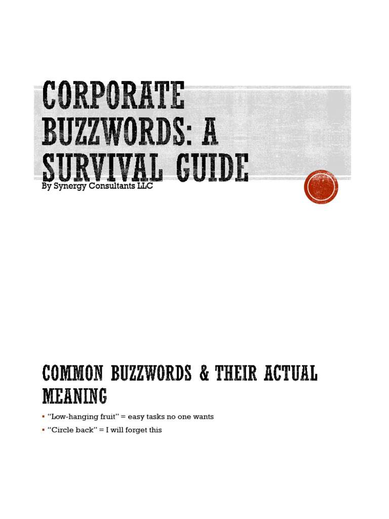 Corporate Buzzwords | PDF