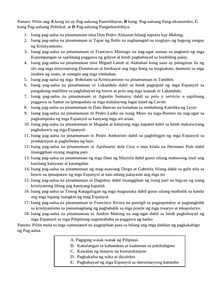 AP5 Q4 Exam Review | PDF