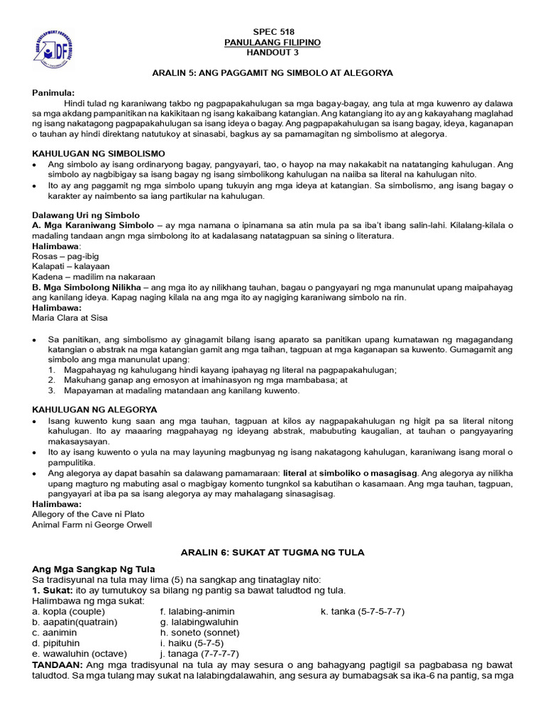 HANDOUT-3_SPEC-518 | PDF