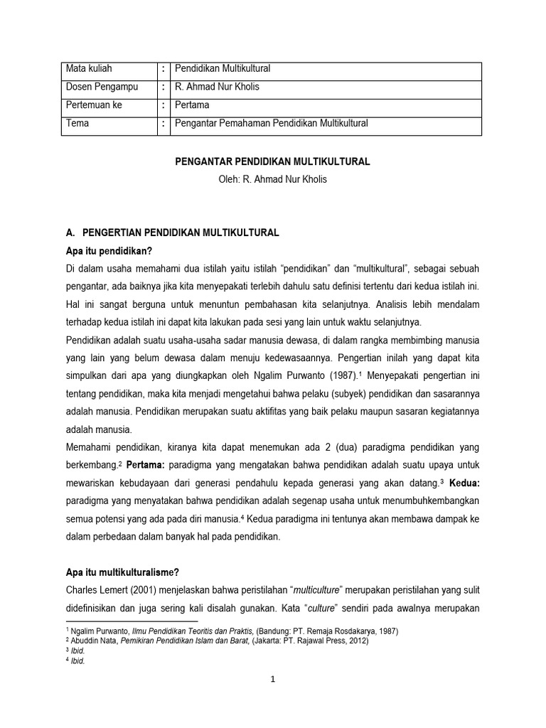PENGANTAR_PENDIDIKAN_MULTIKULTURAL | PDF
