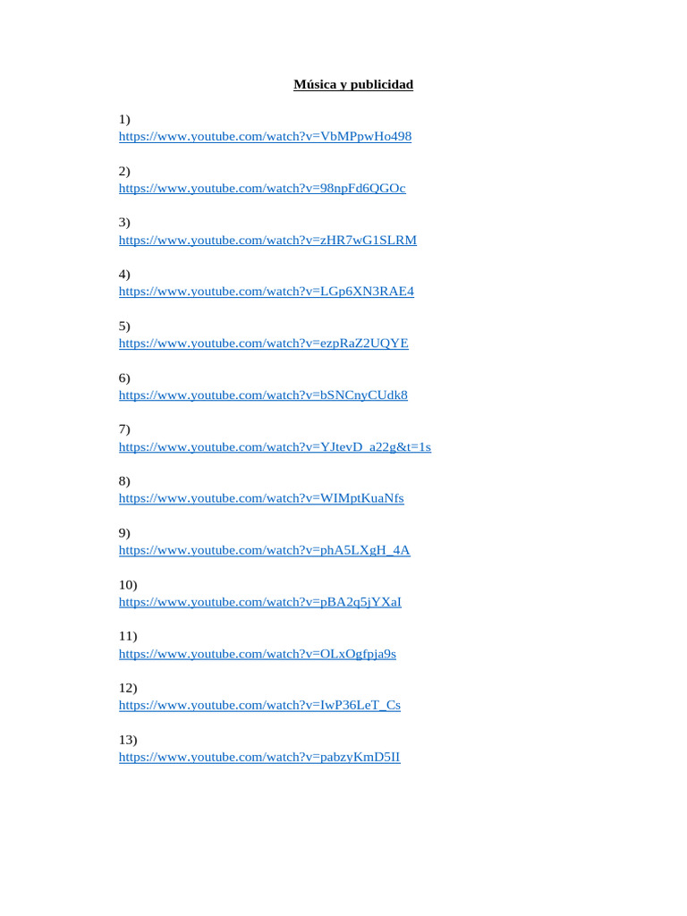 Música - 20 Enero | PDF