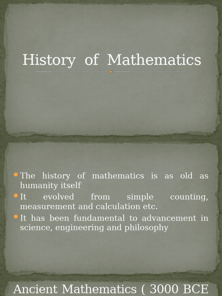 Overview of Mathematics History | PDF | Mathematics | Geometry