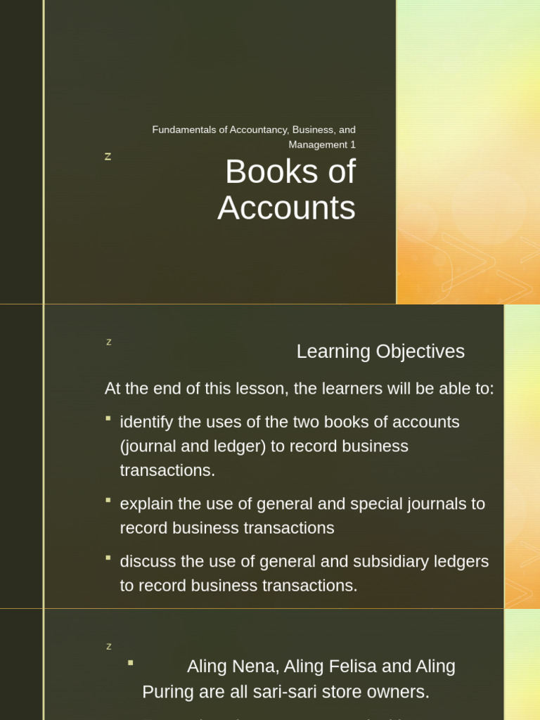 Books of Accounts | PDF | Debits And Credits | Accounting