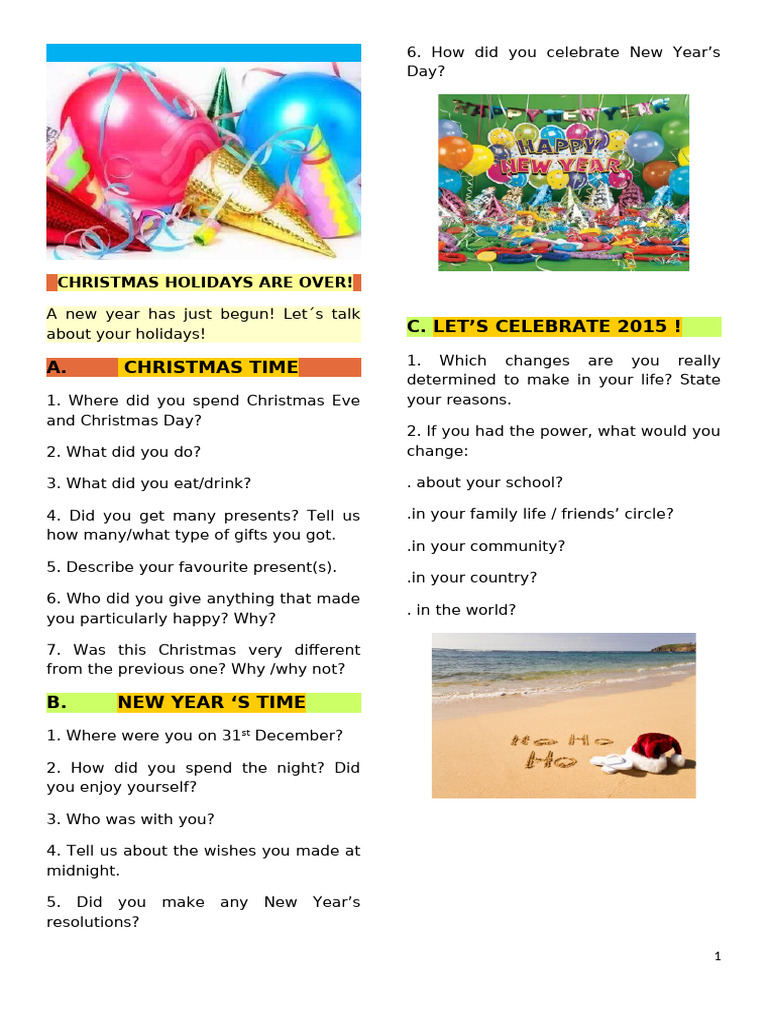 Post-Christmas Reflections and Resolutions | PDF