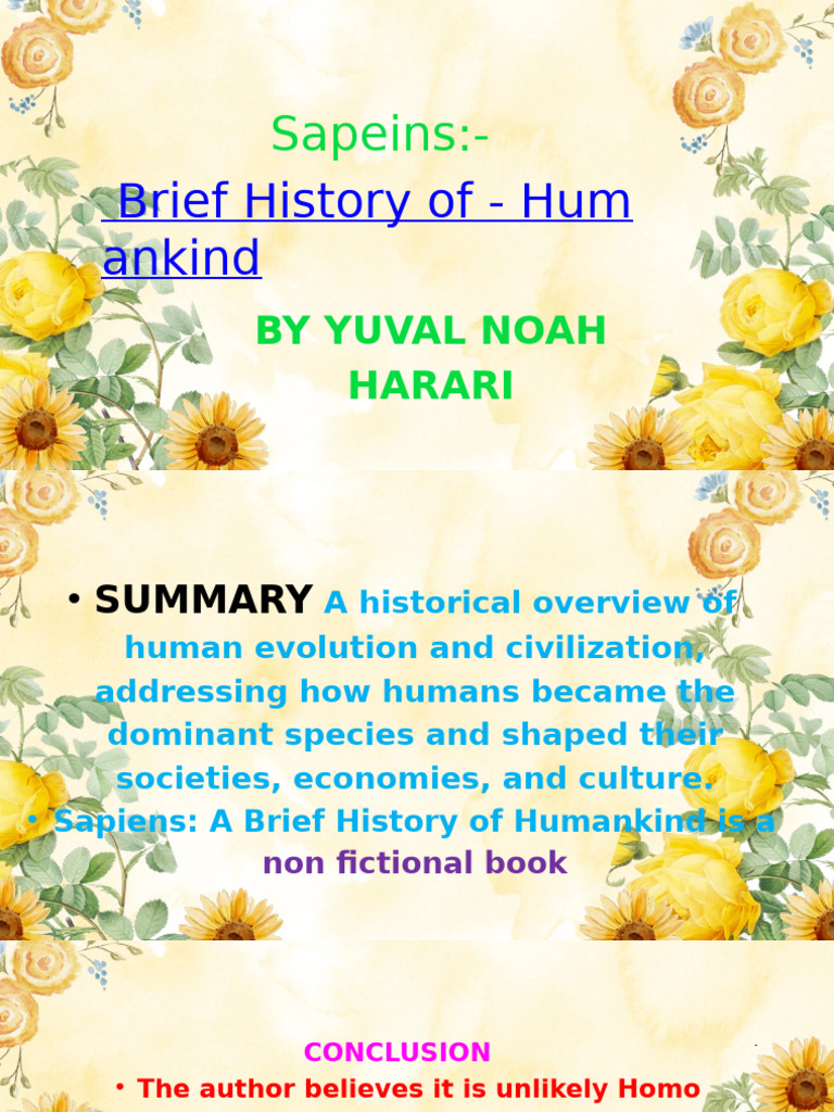 Sapiens: Human Evolution Overview | PDF