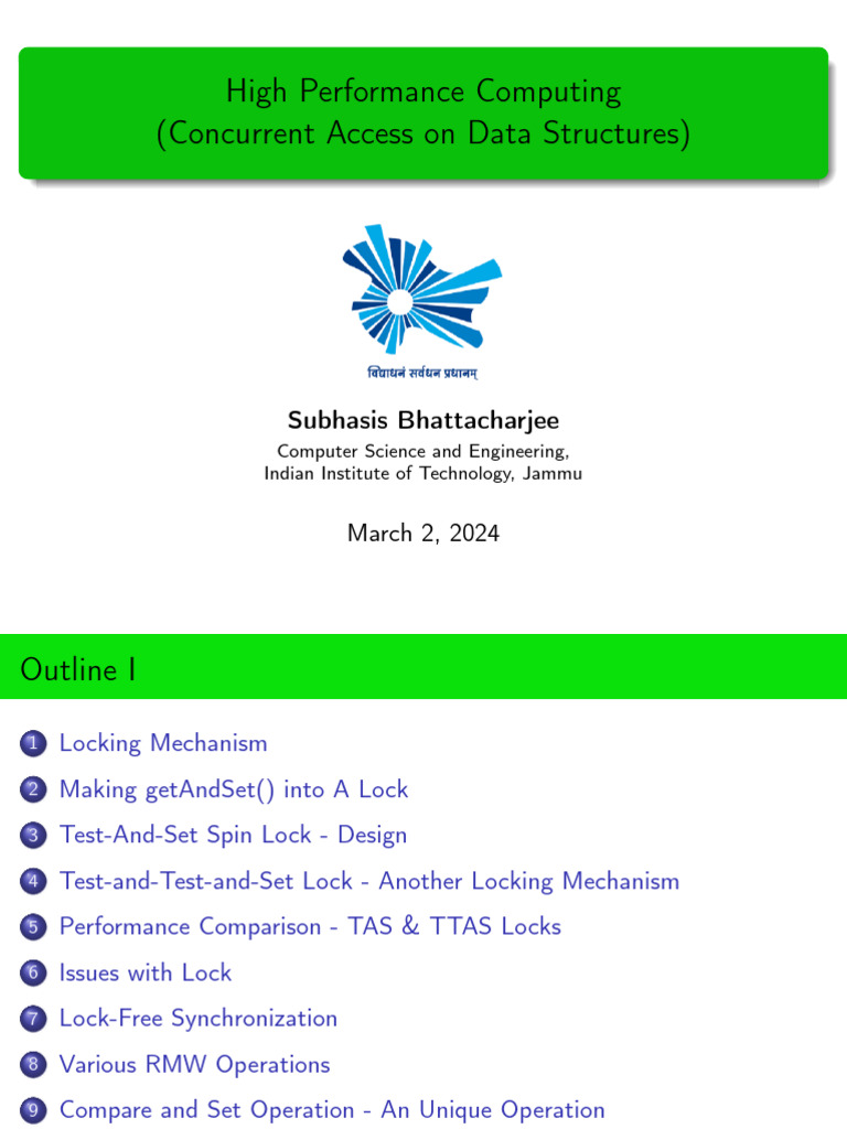 L09 CDS LockBasedNLockFree | PDF | Cpu Cache | Concurrency (Computer Science)