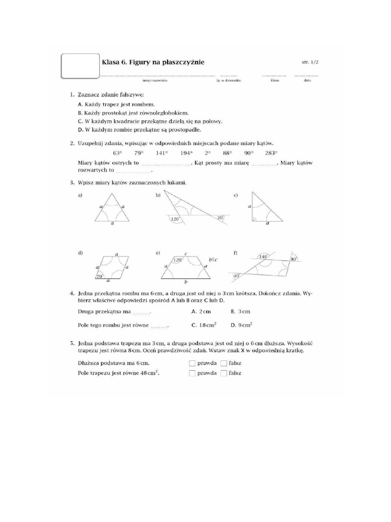 Figury Na Plaszczyxnie | PDF