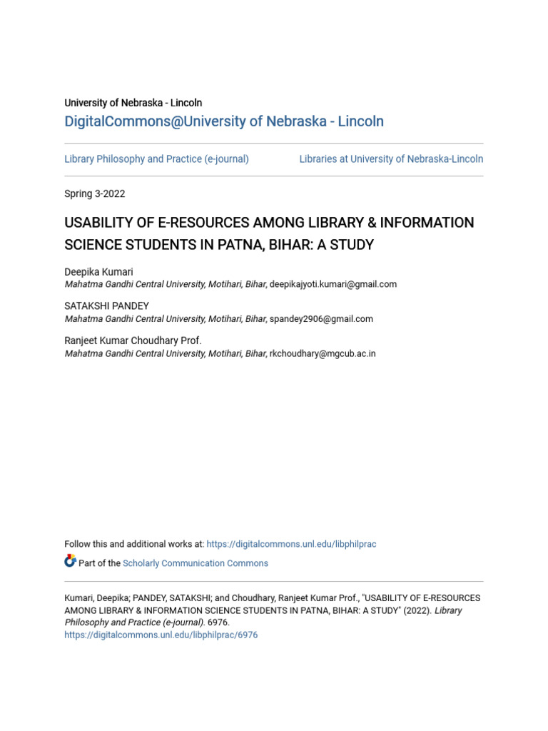 fulltext | PDF | Libraries | Usability