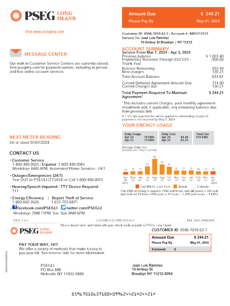 PSEGLI Bill-1 New 2 | PDF