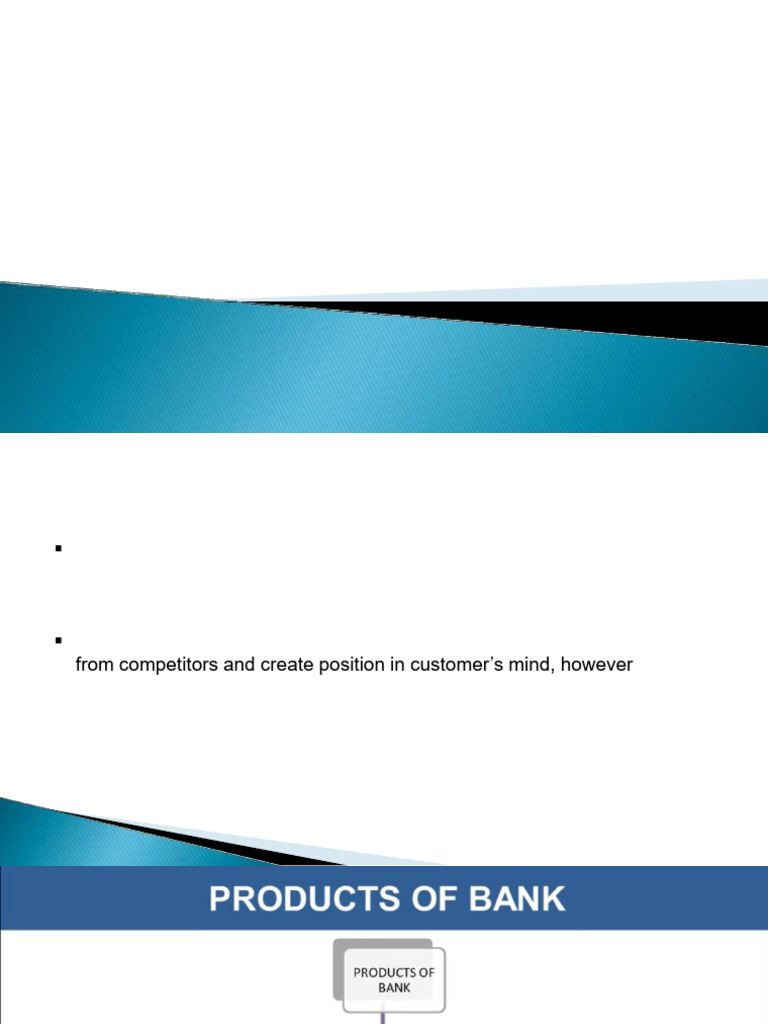 Overview of Banking Products and Services | PDF | Banks | Credit Card