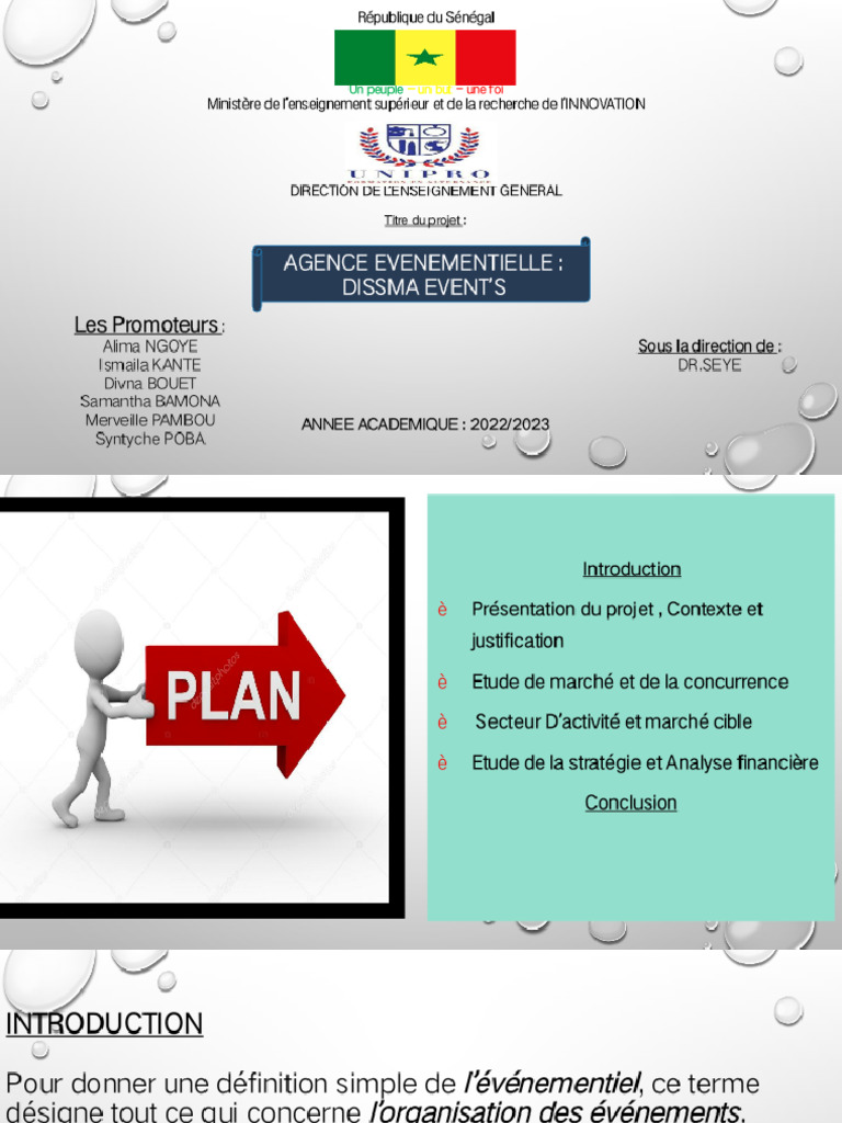 PrÃ© Sentation de L'agence Evenementielle DISSMA EVENTS - Phoenix | PDF