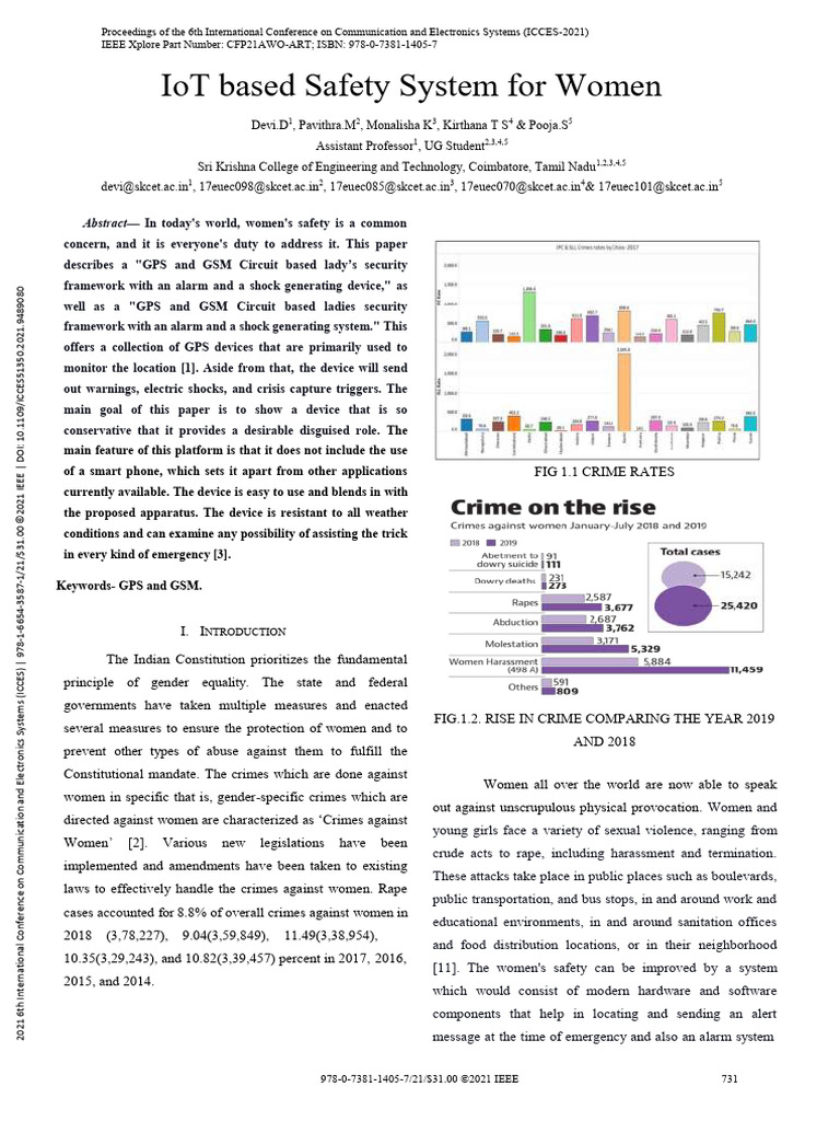 IoT Based Safety System For Women | PDF | Channel Access Method | Switch