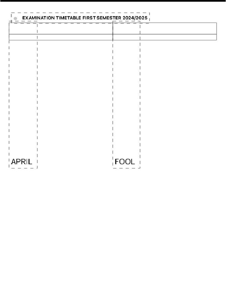 Drafted 2024 2025 Exam Timetable | PDF
