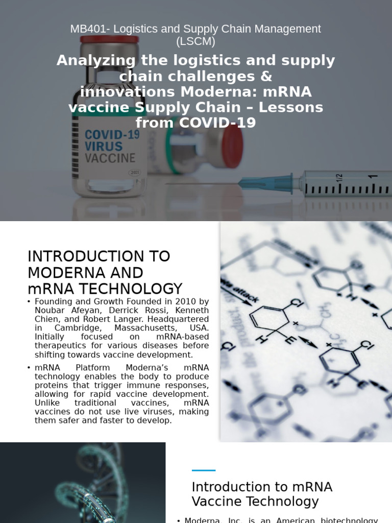 Moderna MRNA Vaccine Supply Chain - Lessons From COVID-19 | PDF ...