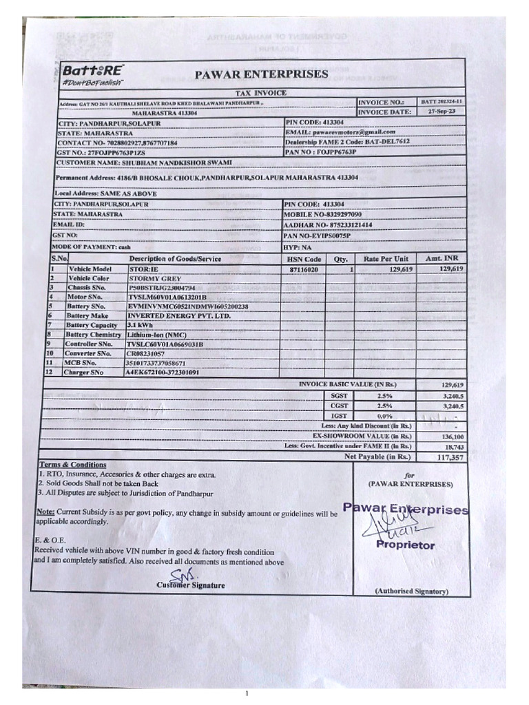 Tax Invoice Updated | PDF