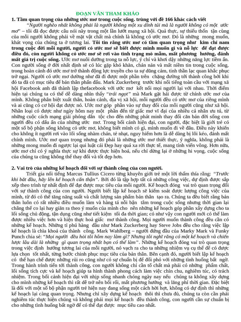 100 ĐOẠN VĂN - TTTD-2 | PDF