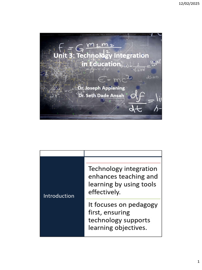 Technology Integration in Education Guide | PDF | Learning ...