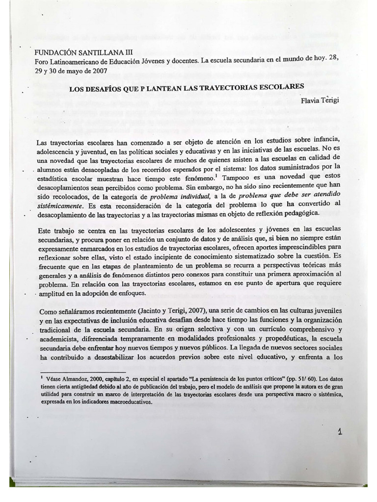 terigi desafios | PDF