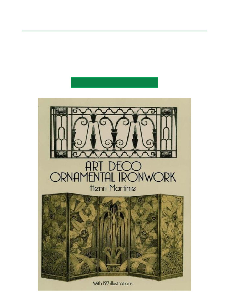 Art Deco Ornamental Ironwork Full Text DOCX | PDF
