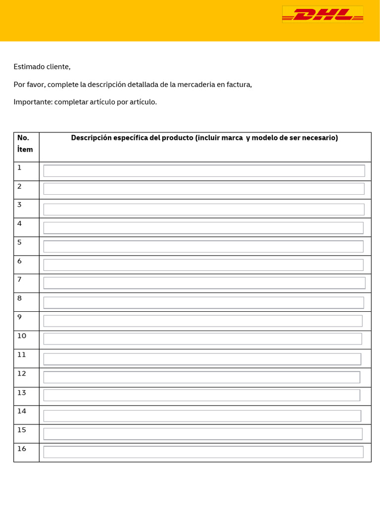 Merchandise Form | PDF