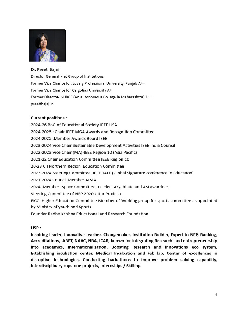 Dean University CV | PDF