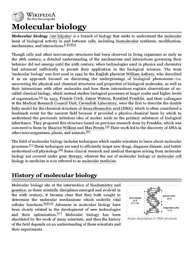 Molecular Biology | PDF