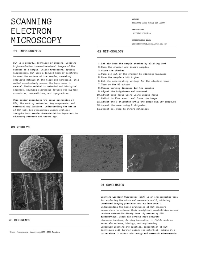 scanning electron microscopy | PDF | Scanning Electron Microscope | Microscope