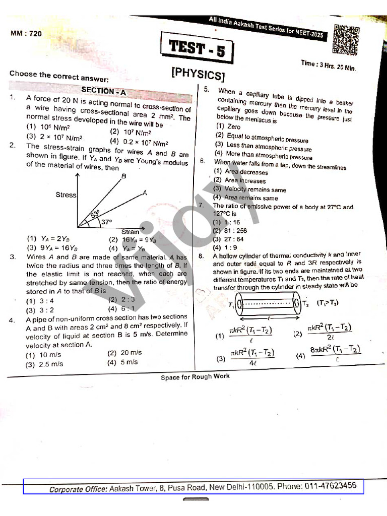 AIATS 5 CODE C Viju TYM QUE @CET - JEE - NEET | PDF