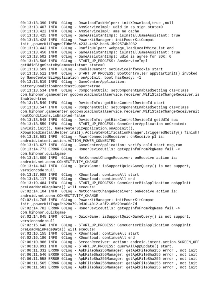 Game Center Application Log Analysis | PDF | Hypertext Transfer Protocol | Internet & Web