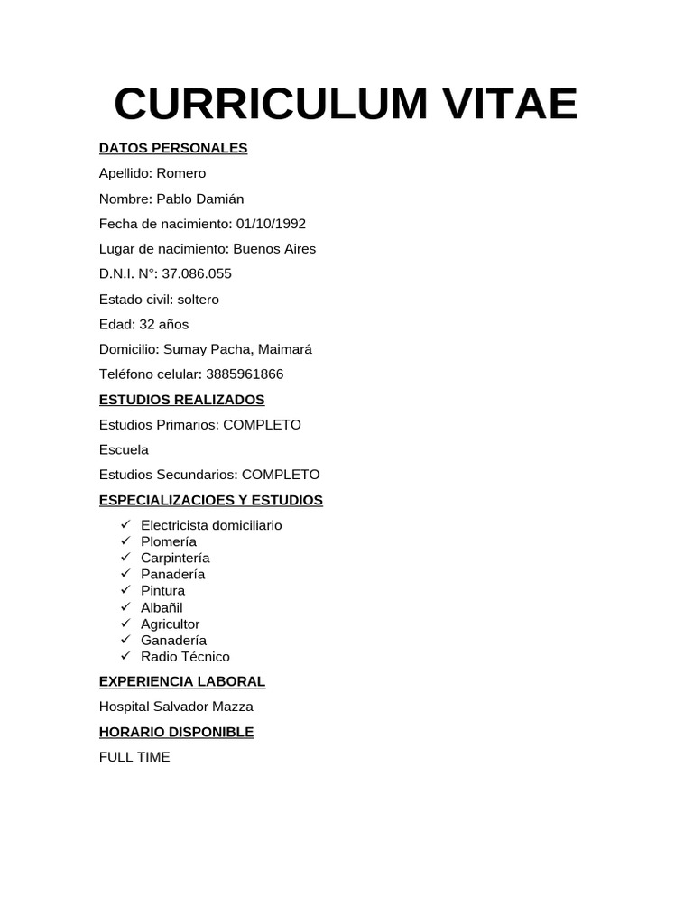 Curriculum Vita1 | PDF