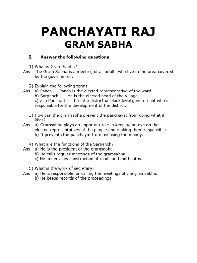 Gram Sabha | PDF