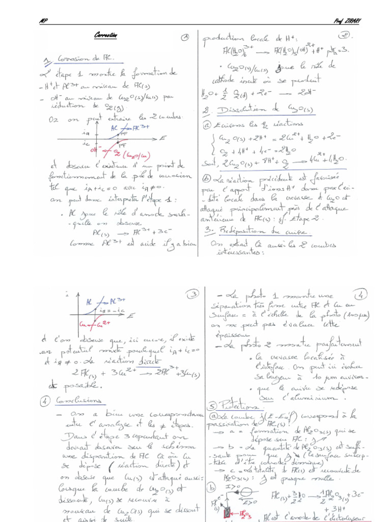 Dev1 - Electrochimie - Cor | PDF