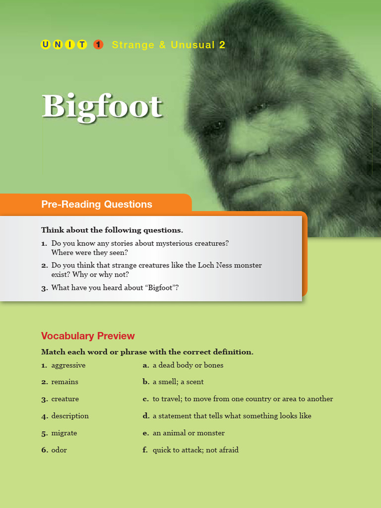 Bigfoot Reading | PDF | Bigfoot | Yeti