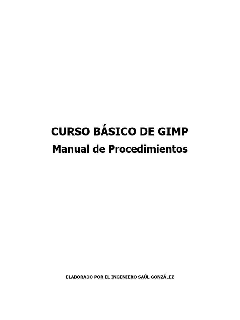 Manual Básico de GIMP para Principiantes | PDF | Botón (Computación ...